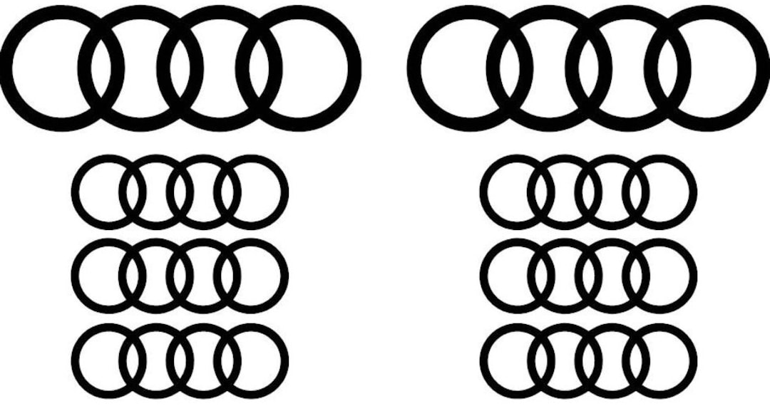 Audi Rings Custom Logo Vinyl Decal Multiple Sizes - Etsy