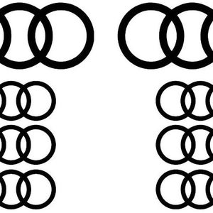 Audi Rings Custom Logo Vinyl Decal Multiple Sizes - Etsy