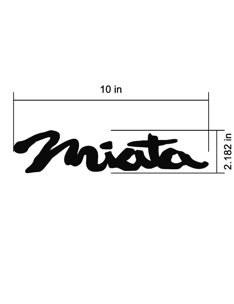 Miata Vinyl Decal for Cars, Trucks, Laptops, Motorcycles - 10" Wide and ...