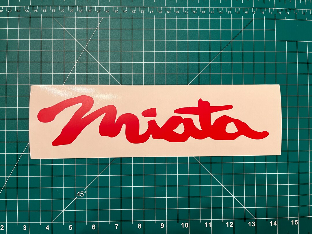 Miata Vinyl Decal for Cars, Trucks, Laptops, Motorcycles - 10" Wide and ...
