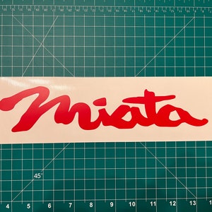 Miata Vinyl Decal for Cars, Trucks, Laptops, Motorcycles - 10" Wide and ...