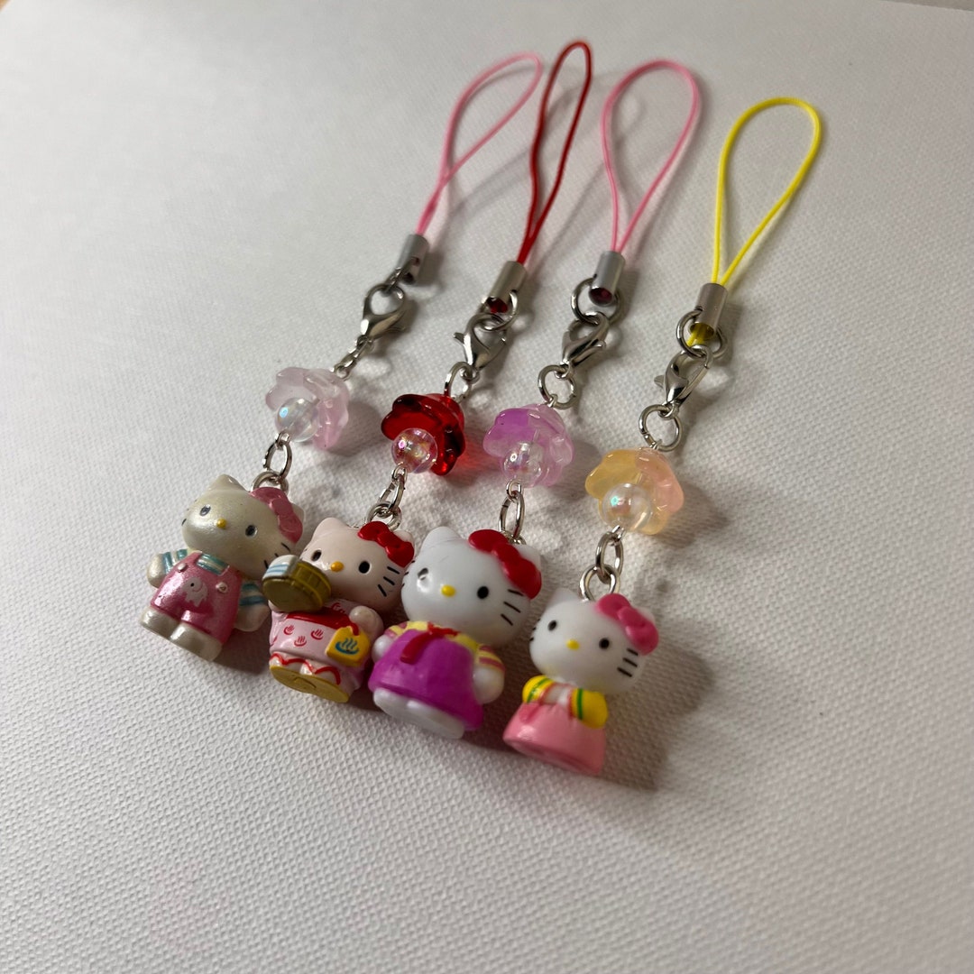 Hello Kittys Lily Pink and Red Phone Strap Phone Charm Keychain ...