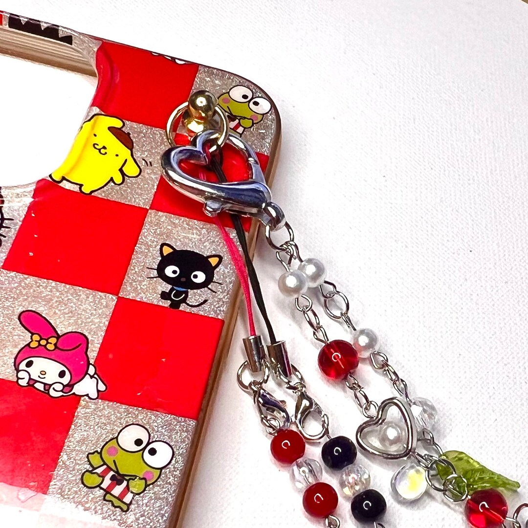 Metal Phone Charm Keychain Hook | Lightweight Mini Strap Holder | Cute ...