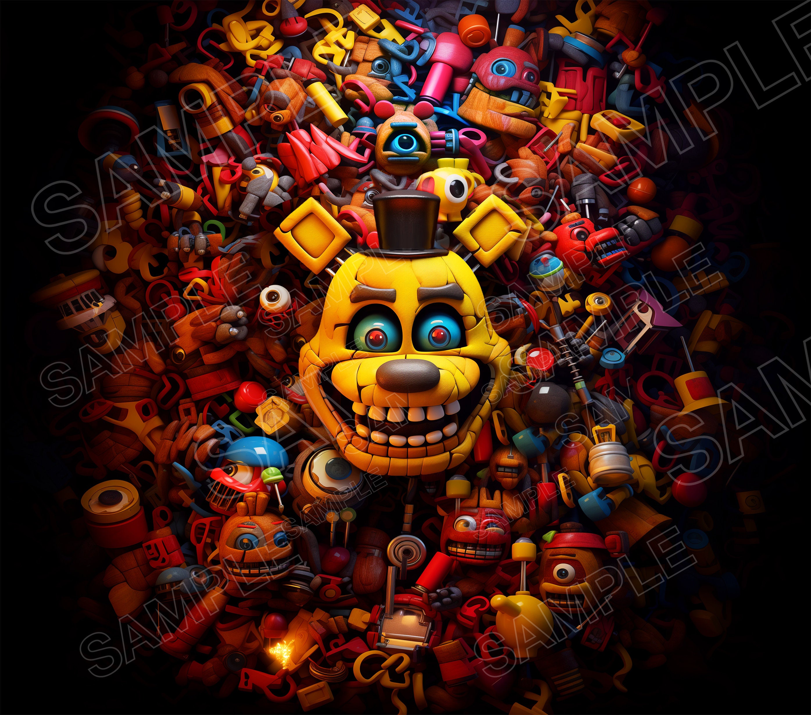 Evil Toys Teddy Bear Five Nights at Freddy's Fazbear Creepy Style ...