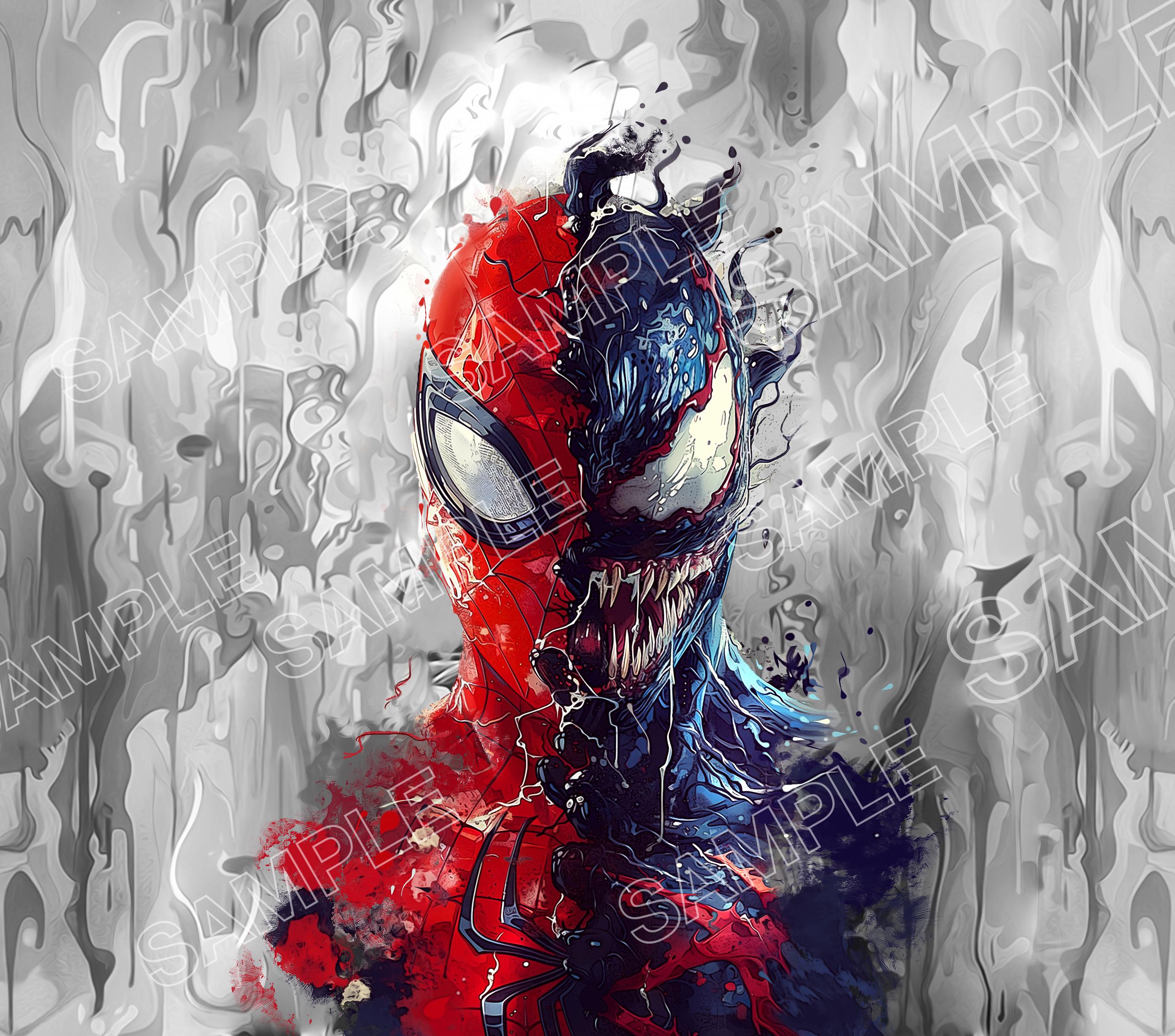 Spider-man Venom Tumbler Full Wrap 20 Oz Personal Gift Sublimation ...