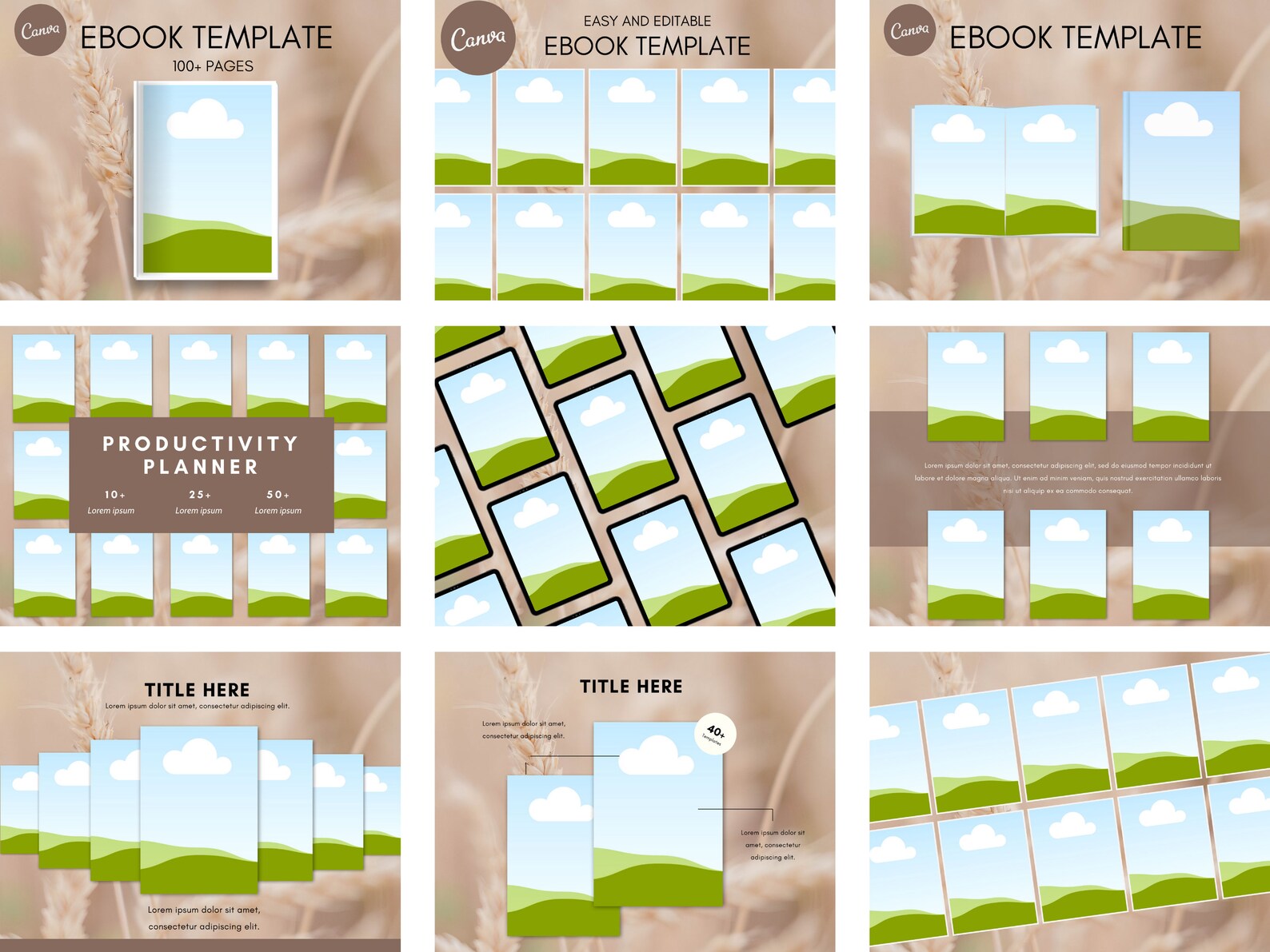 ETSY Magazine MOCKUP CANVA Template, Us Letter Editable Magazine Mockup ...