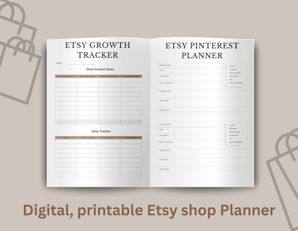 Etsy Shop Planner Printable Etsy Business Plan Etsy Seller - Etsy