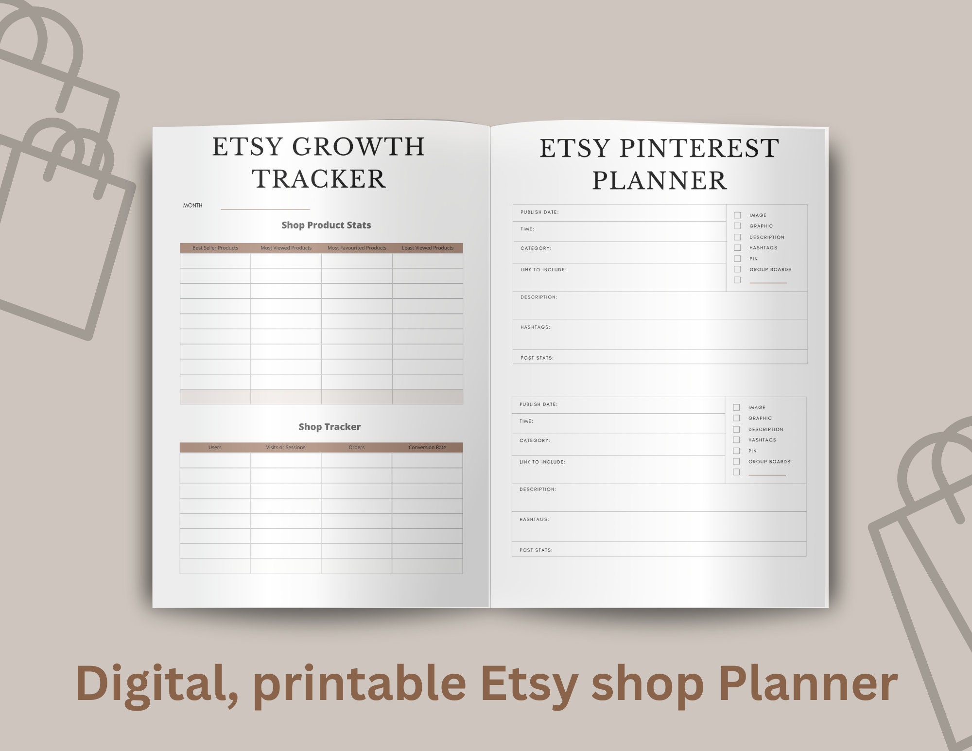 Etsy Shop Planner Printable | Etsy Business Plan | Etsy Seller Planner ...