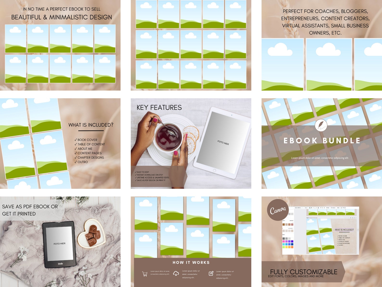 ETSY Magazine MOCKUP CANVA Template, Us Letter Editable Magazine Mockup ...