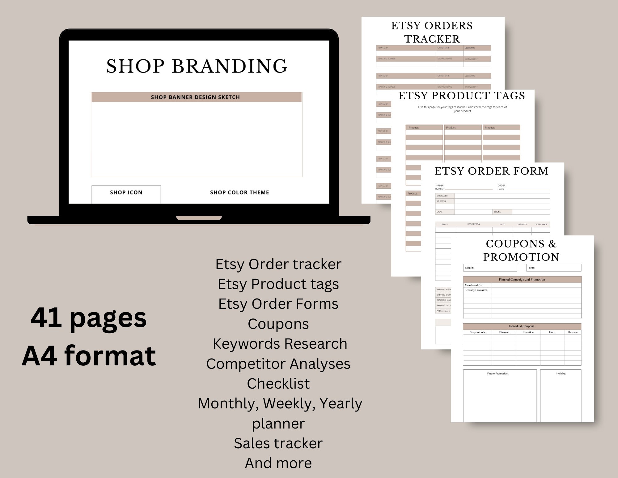Etsy Shop Planner Printable | Etsy Business Plan | Etsy Seller Planner ...