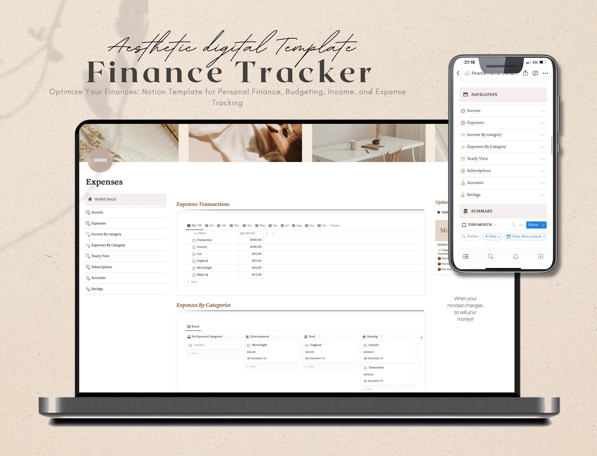 Finance Tracker 2024: Notion Template for Personal Finance, Budgeting ...