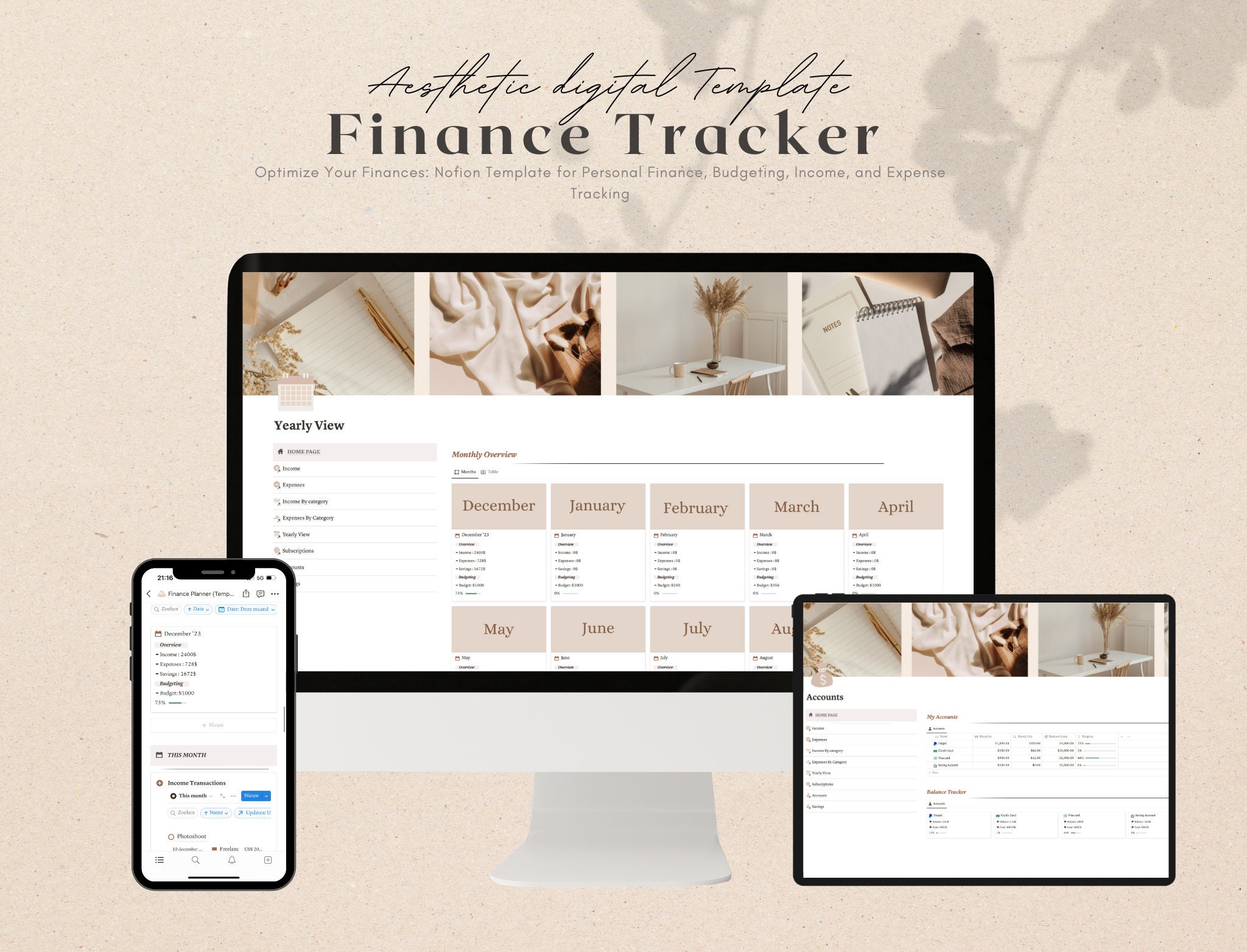 Finance Tracker 2024: Notion Template for Personal Finance, Budgeting ...