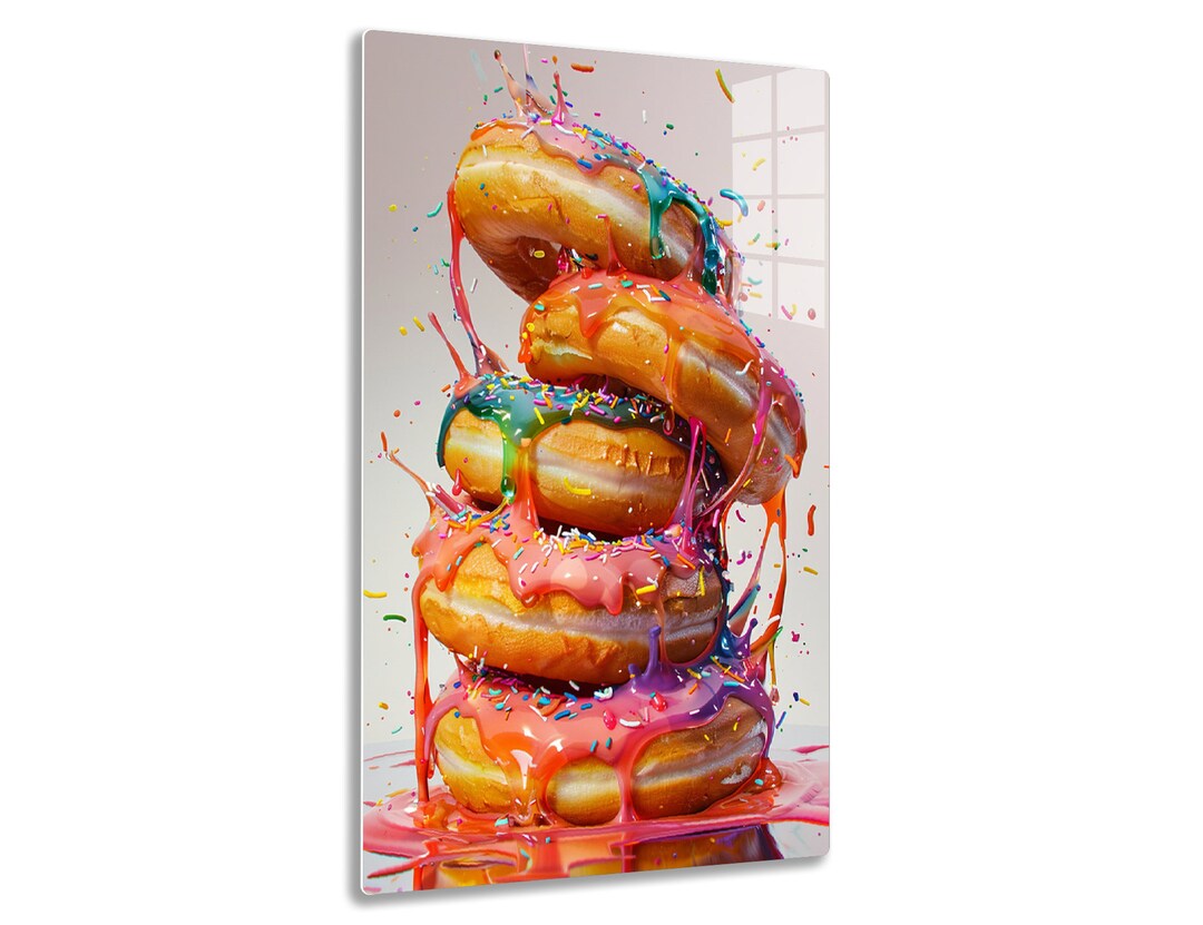 Donut Explosion, Donut Explosion, Sweet Treats, Glossy, Glass, Acrylic ...