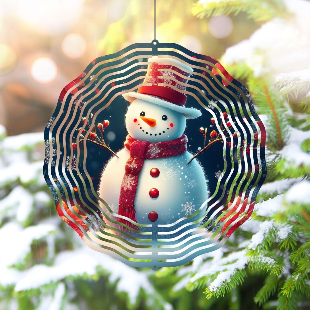Snowman Wind Spinner, Xmas Wind Spinner Png, Winter Wind Spinner Png ...
