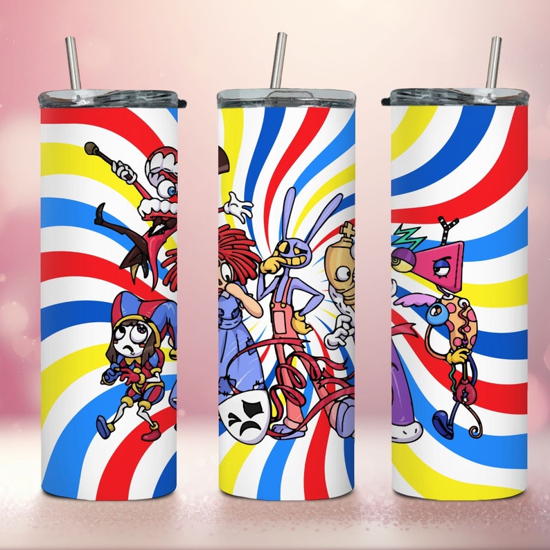 Circus Characters 20 Oz Skinny Tumbler Wrap, TV Show Tumbler ...