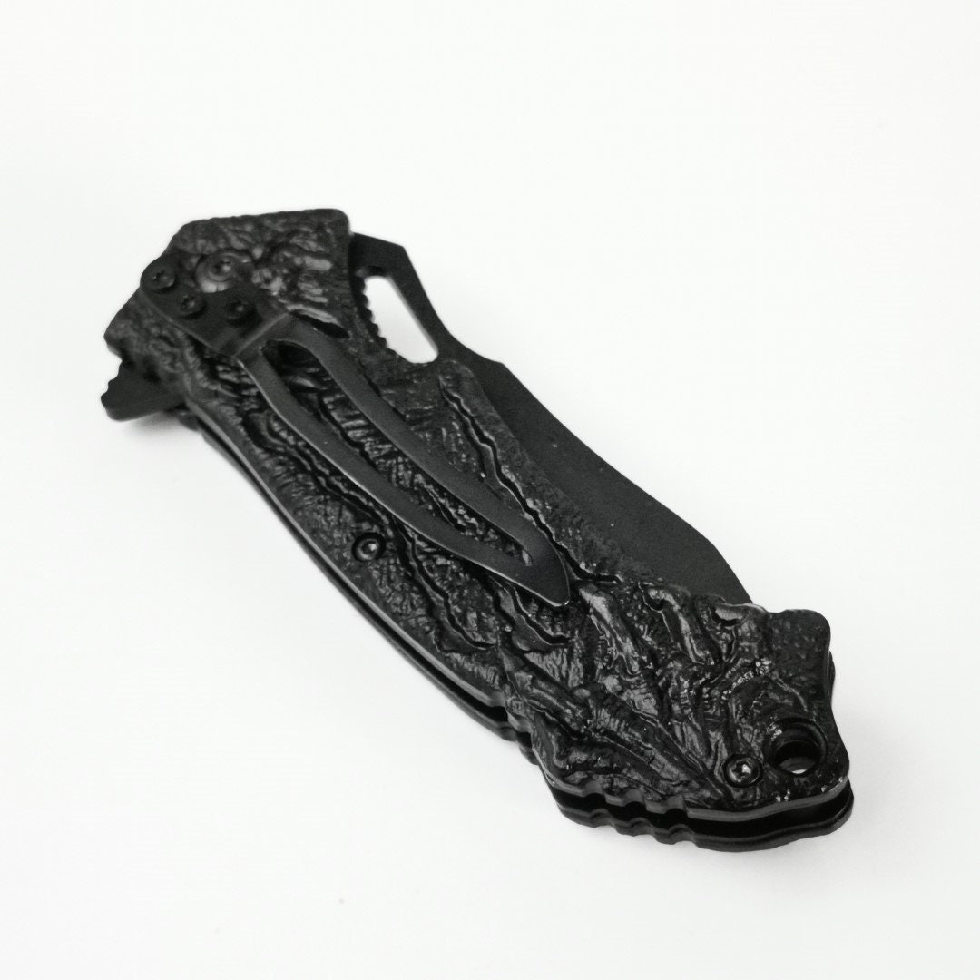 ZOMBIE Hunter Apocalypse Biohazard Green Claw Pocket Folding Knife ...