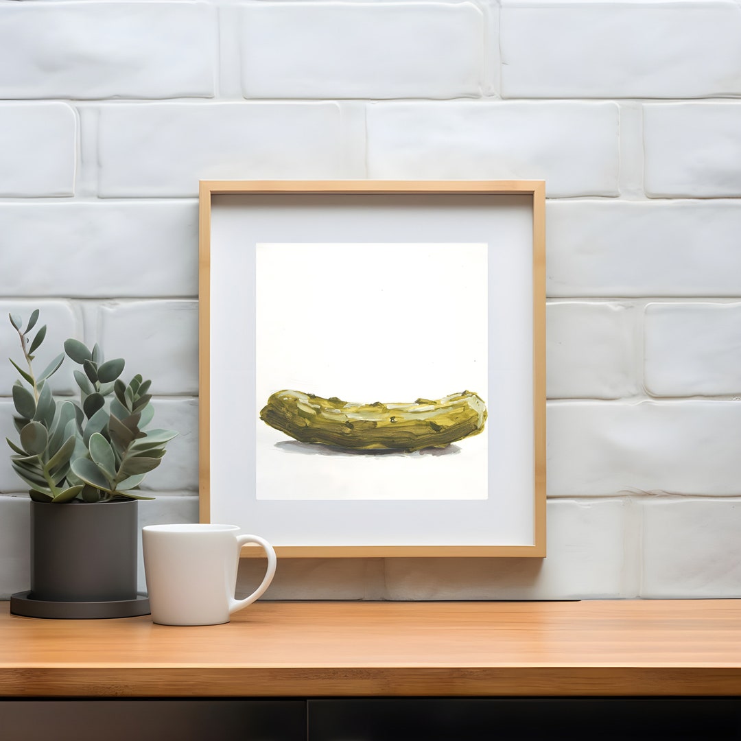 Pickle Painting Physical Print of Pickle Food Art - Etsy
