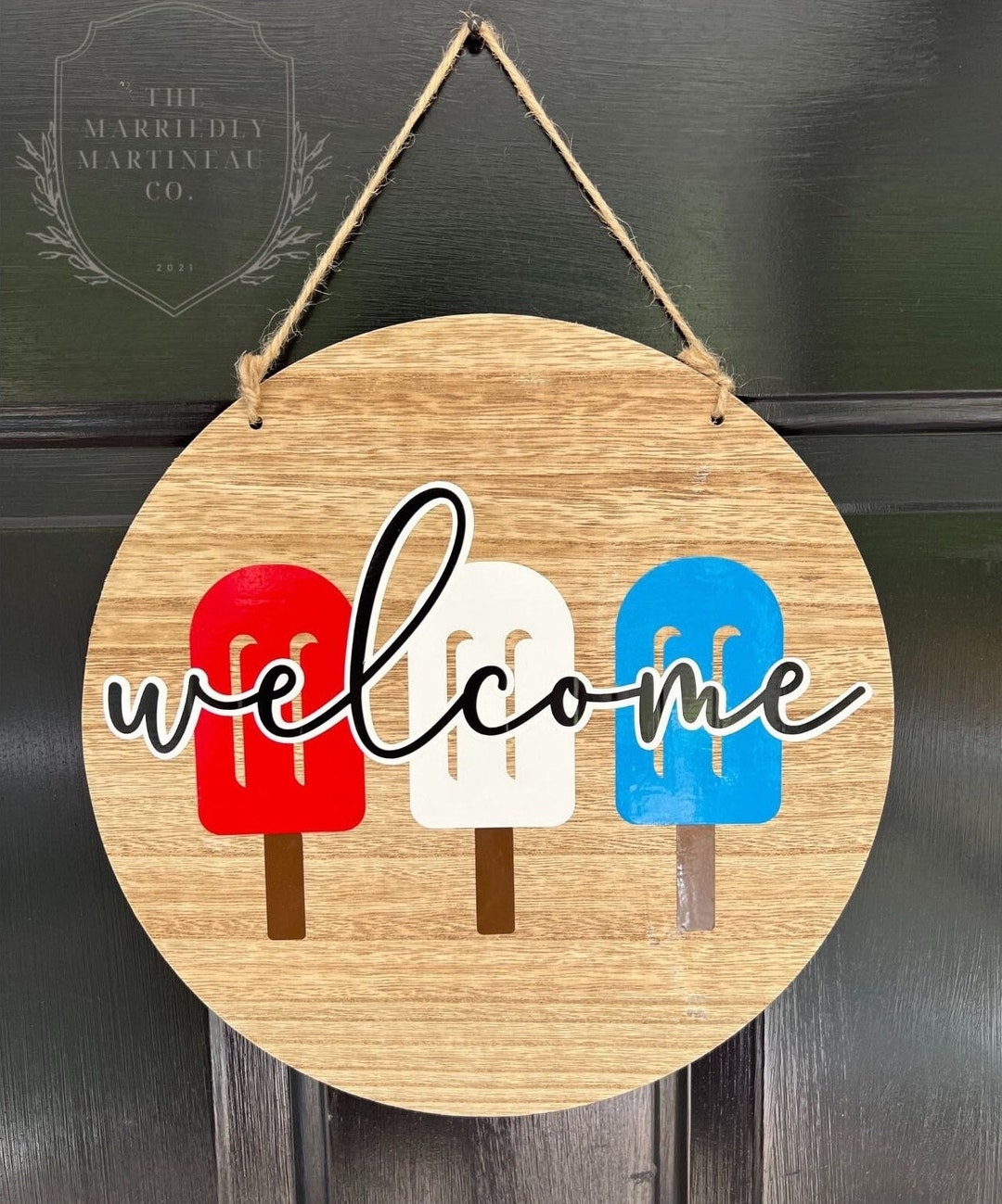 Summer Popsicle - Welcome Sign / Front Door Sign / Summer Door Sign ...