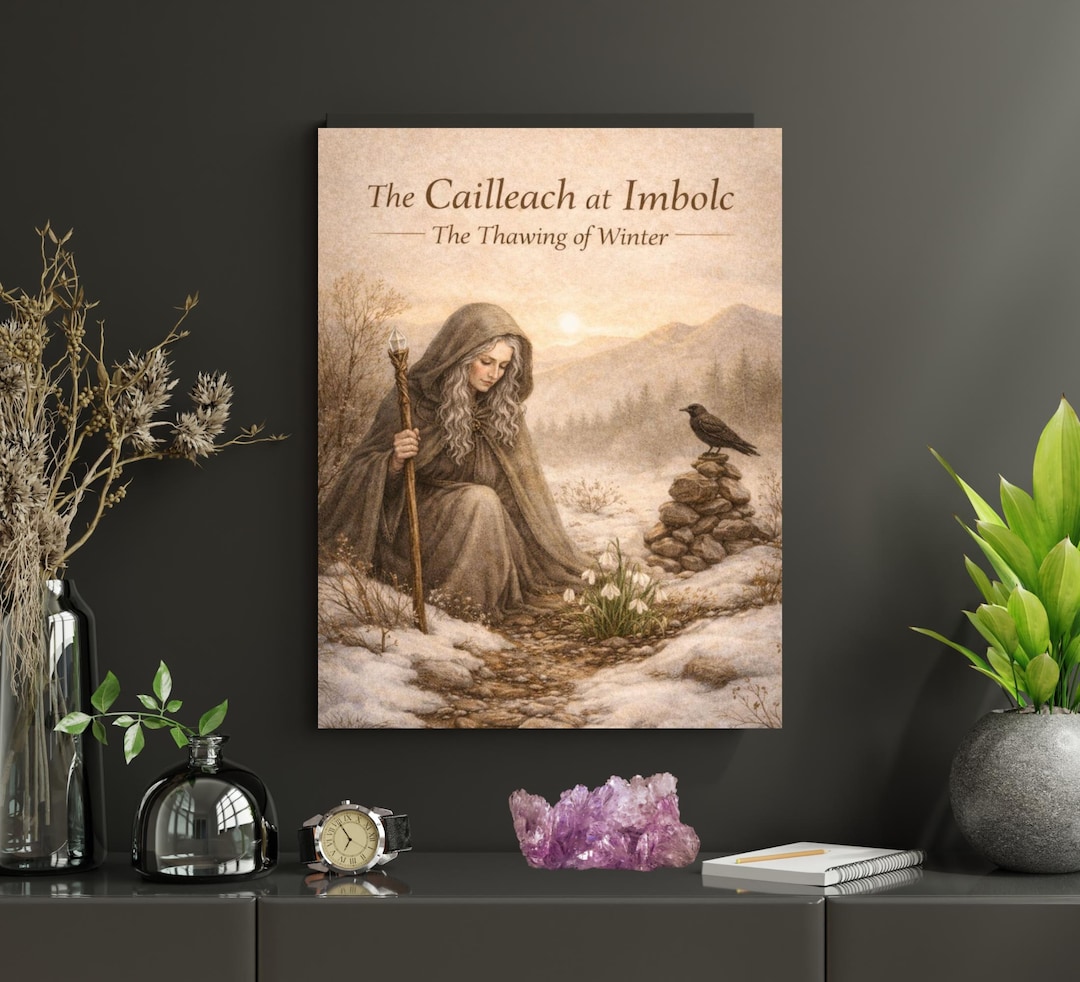 The Cailleach at Imbolc – Illustrated Pagan Seasonal Wall Art PDF - Etsy