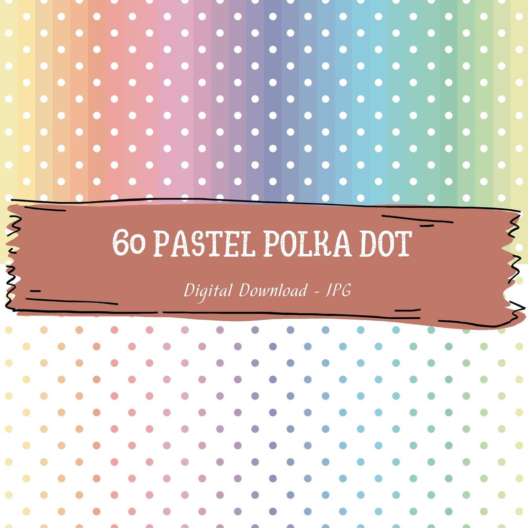 Polka Dot Papers With Pastel Colors, Pastel Colored Digital Paper ...
