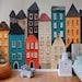 Town Kids Wallpaper Large Town Peel and Stick Wall Mural - Etsy