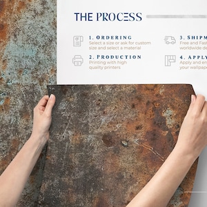 Rusty Metal Wallpaper, Rust Wall Mural, Metal Peel and Stick Wallpaper ...