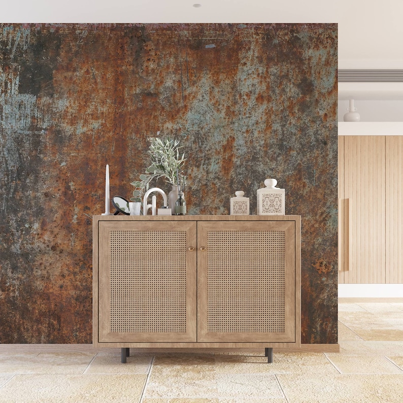 Rusty Metal Wallpaper Rust Wall Mural Metal Peel and Stick - Etsy
