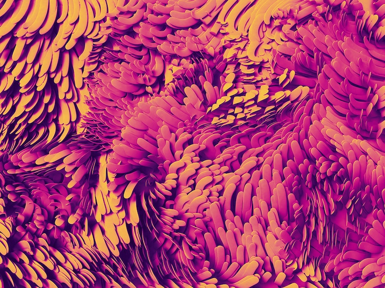 Pink Abstract Wallpaper: Modern 3D Neon Wall Mural, Peel and Stick - Etsy