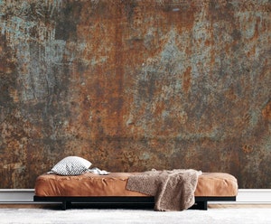 Rusty Metal Wallpaper, Rust Wall Mural, Metal Peel and Stick Wallpaper ...
