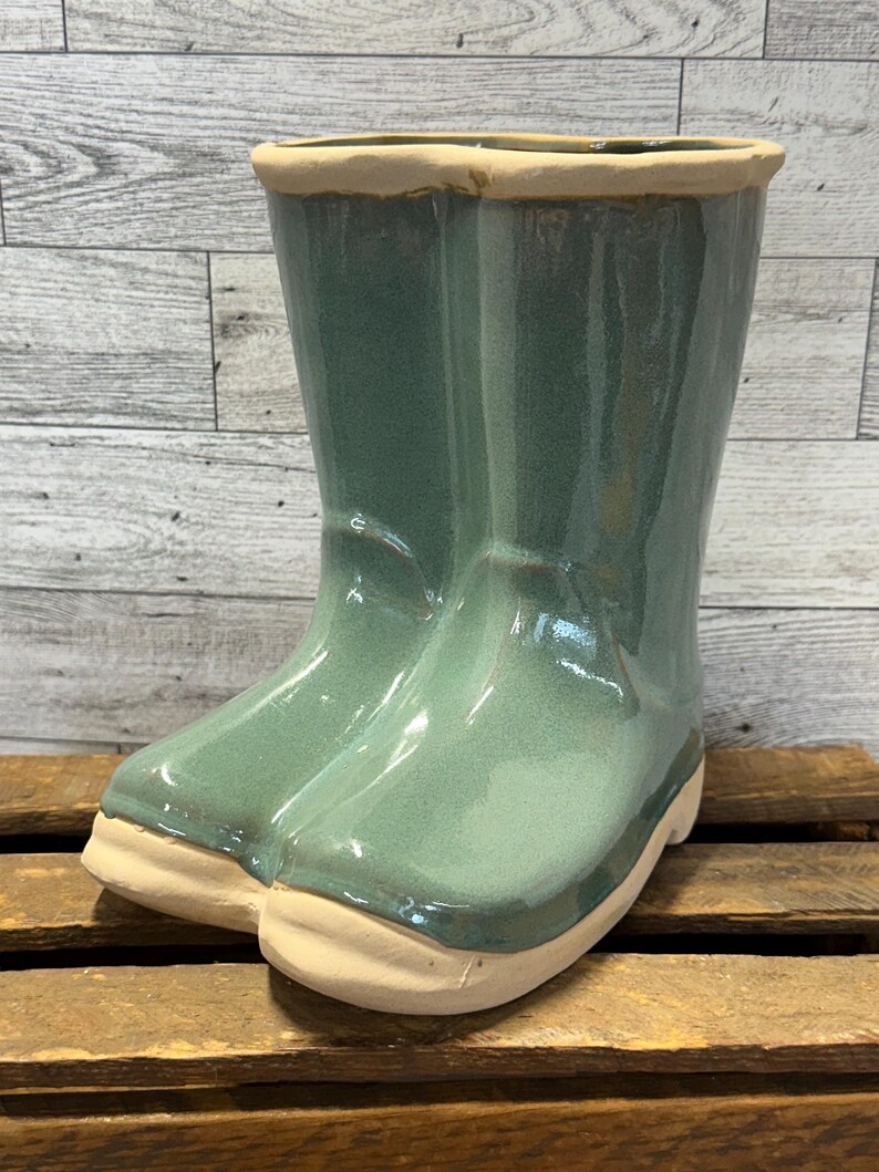 Ceramic Rainboot Vase | Spring Decor | Summer Decor - Etsy