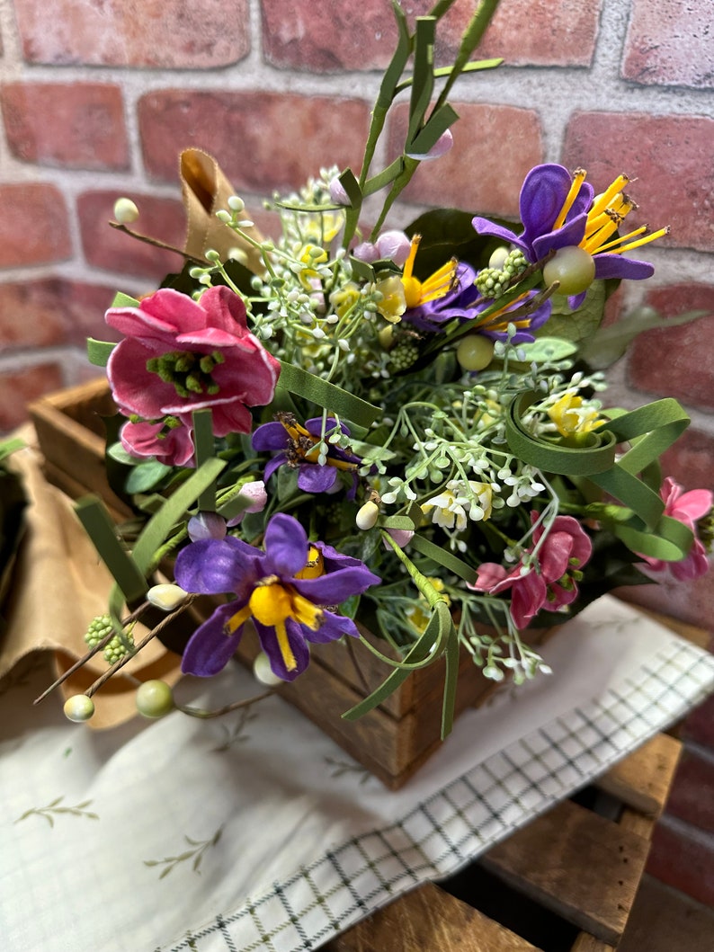 Spring Flower Bouquets Spring Summer Home Decor Wildflowers Farmhouse ...