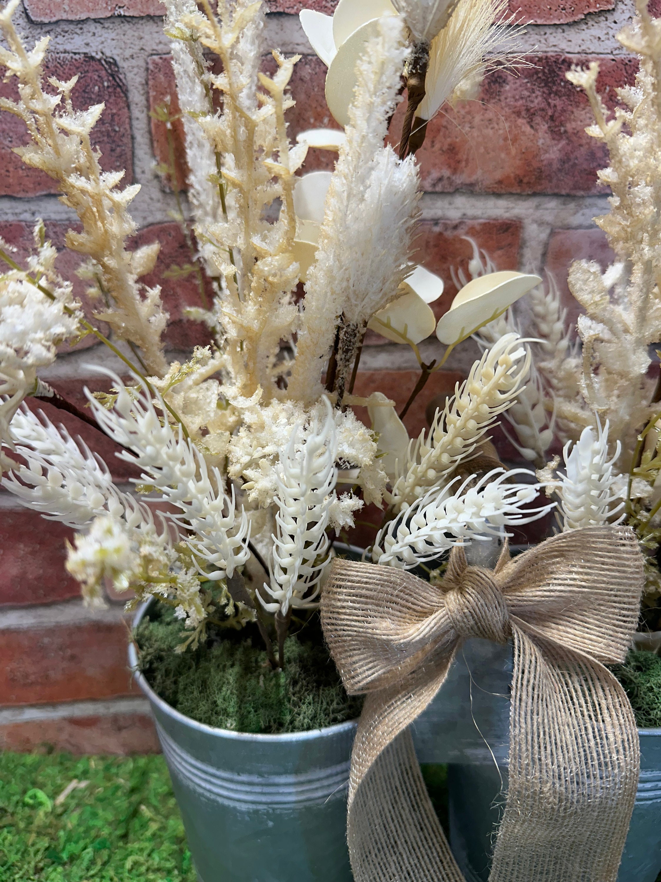 Spring Florals in Galvanized Bucket | Farmhouse | Home Decor | Floral ...