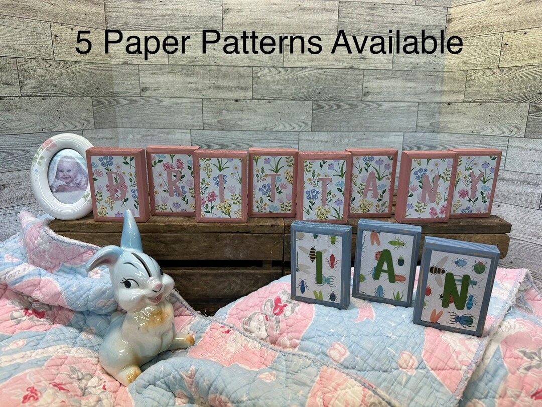 Personalized Baby Word Blocks, Farmhouse, Wooden Blocks, Personalized ...