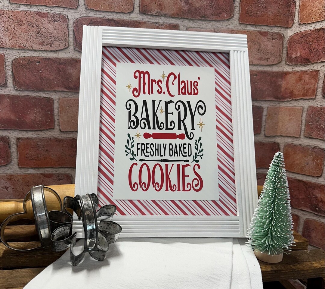 Mrs. Claus Bakery Sign | Decorative Sign | Kitchen Sign | Christmas - Etsy