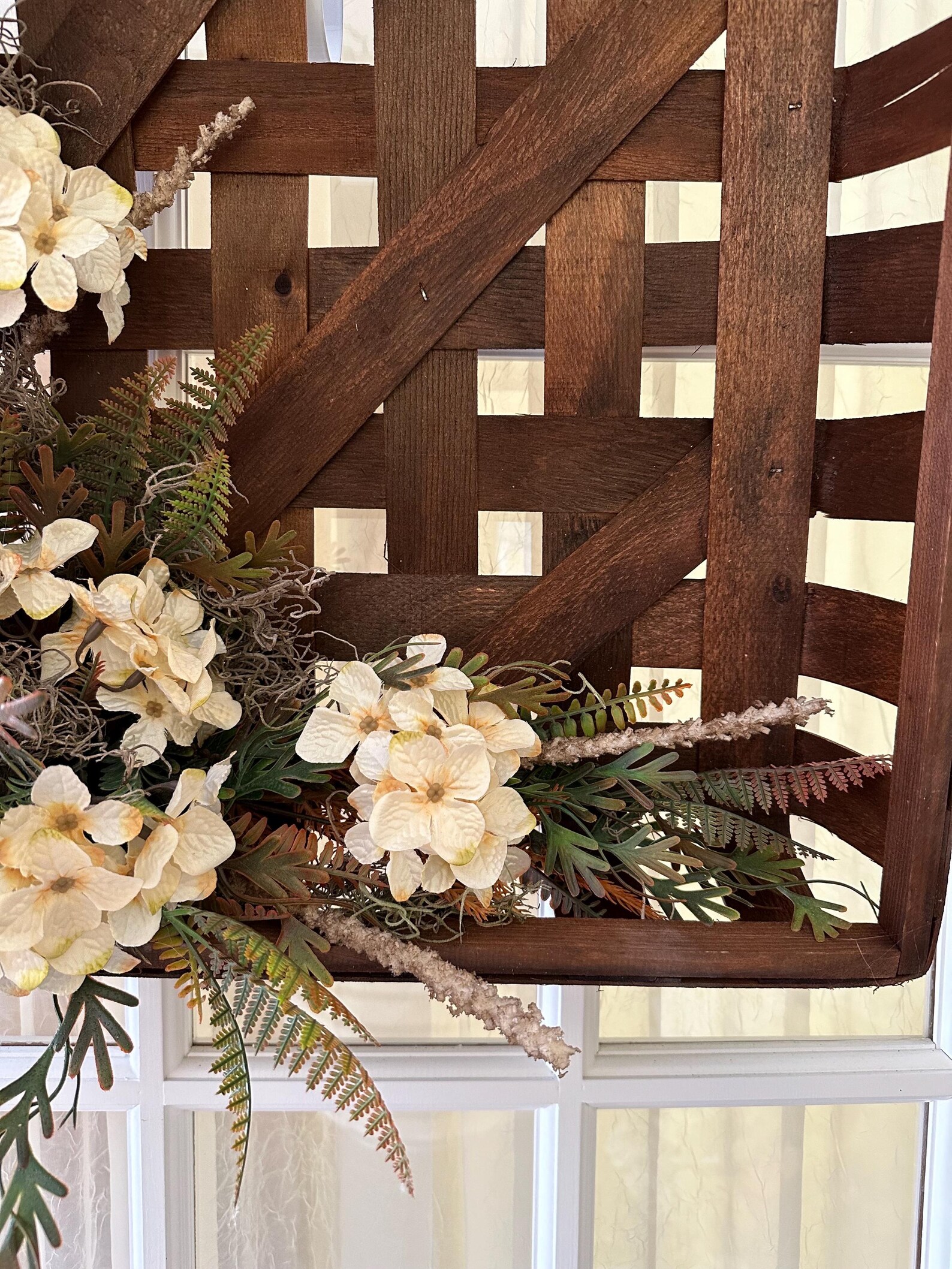 Farmhouse Fall Square Basket Wreath | Fall Wreath | Handmade | Home ...