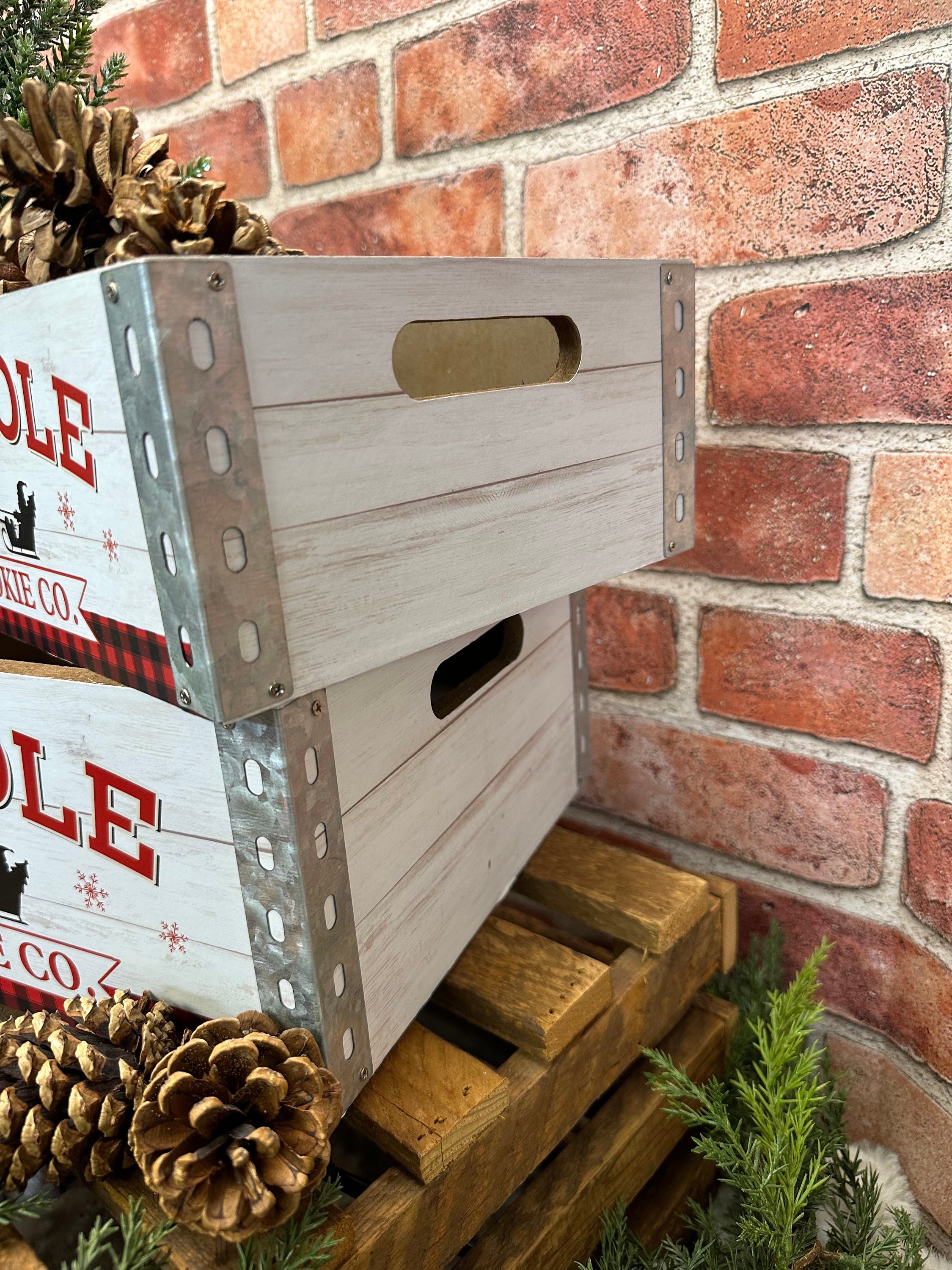 Small Rustic North Pole Christmas Crate Christmas Decoration - Etsy