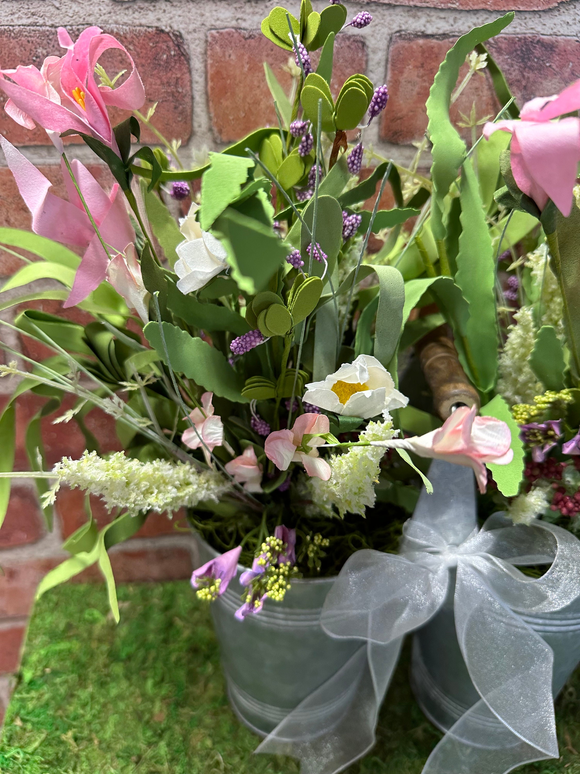 Spring Florals in Galvanized Bucket | Farmhouse | Home Decor | Floral ...