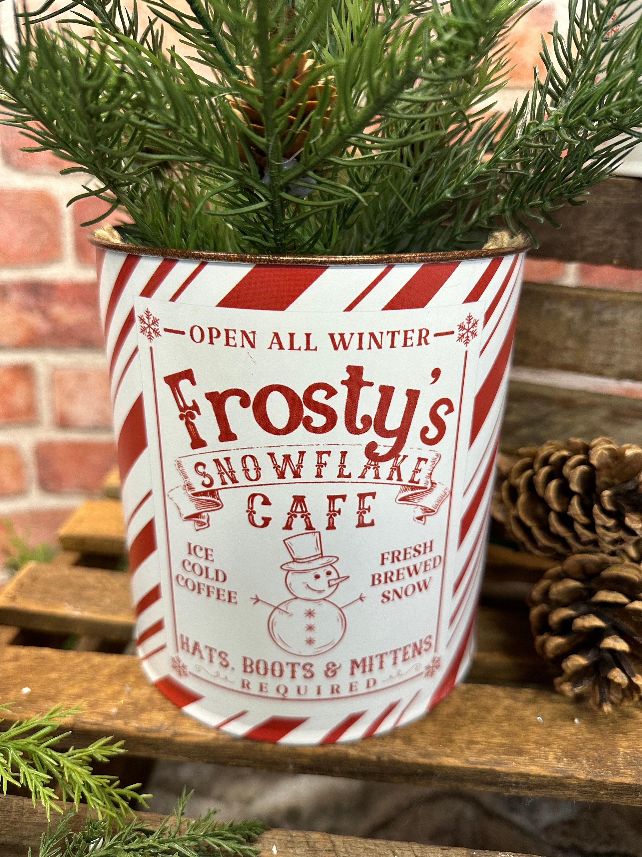Rustic Frosty Galvanized Christmas Buckets Christmas Decorations ...