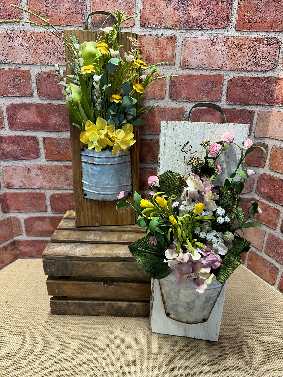 Rustic Farmhouse Flower Wall Pocket | Farmhouse | Home Decor ...