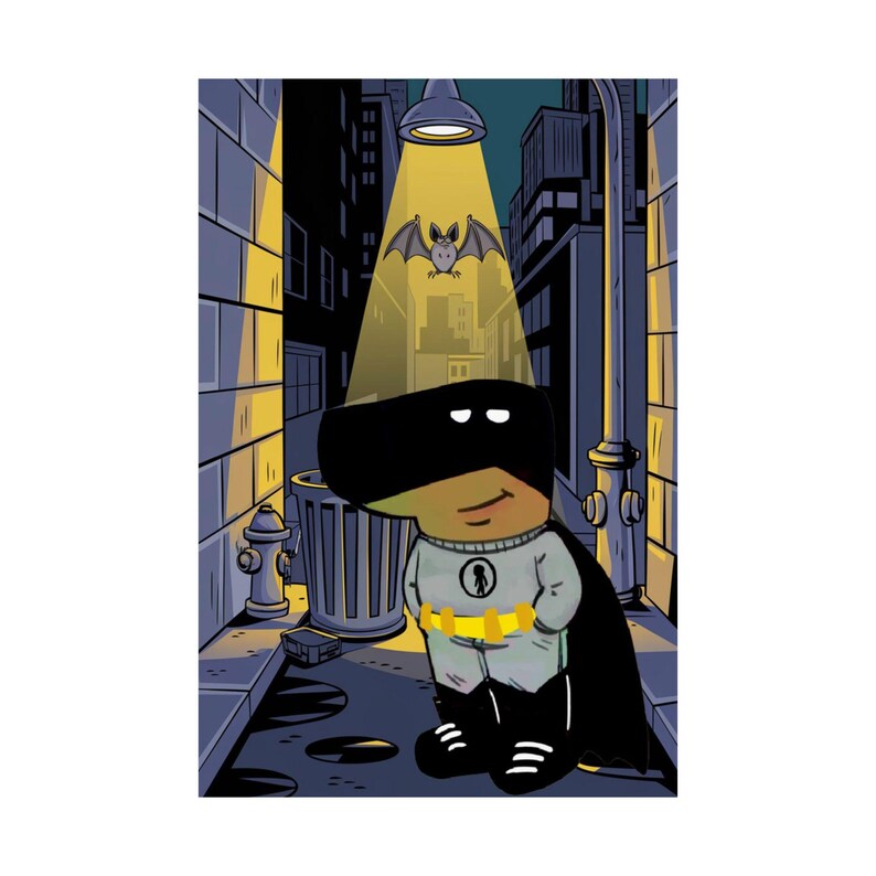 Matte Vertical Posters Chill Guy Batman Meme Poster, Wall Art Decor ...