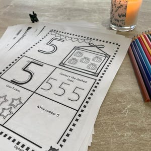 Preschool Number 5 Learning Worksheets | Learn Numbers | Printable ...