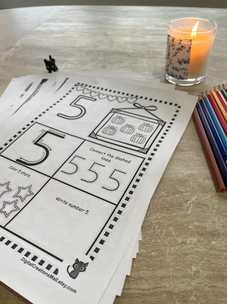 Preschool Number 5 Learning Worksheets | Learn Numbers | Printable ...