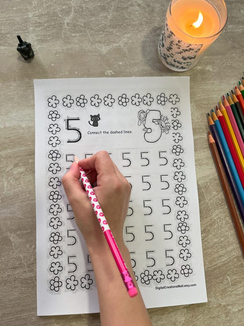 Preschool Number 5 Learning Worksheets | Learn Numbers | Printable ...