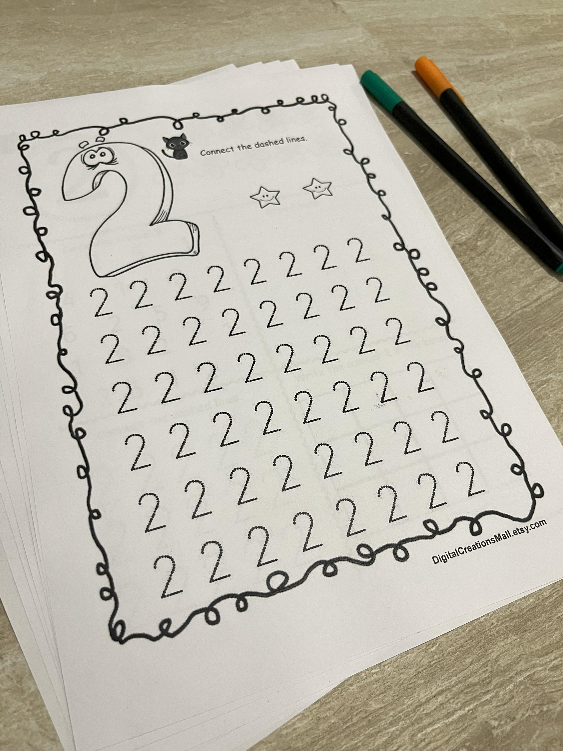 Preschool Number 2 Learning Worksheets | Learn Numbers | Printable ...