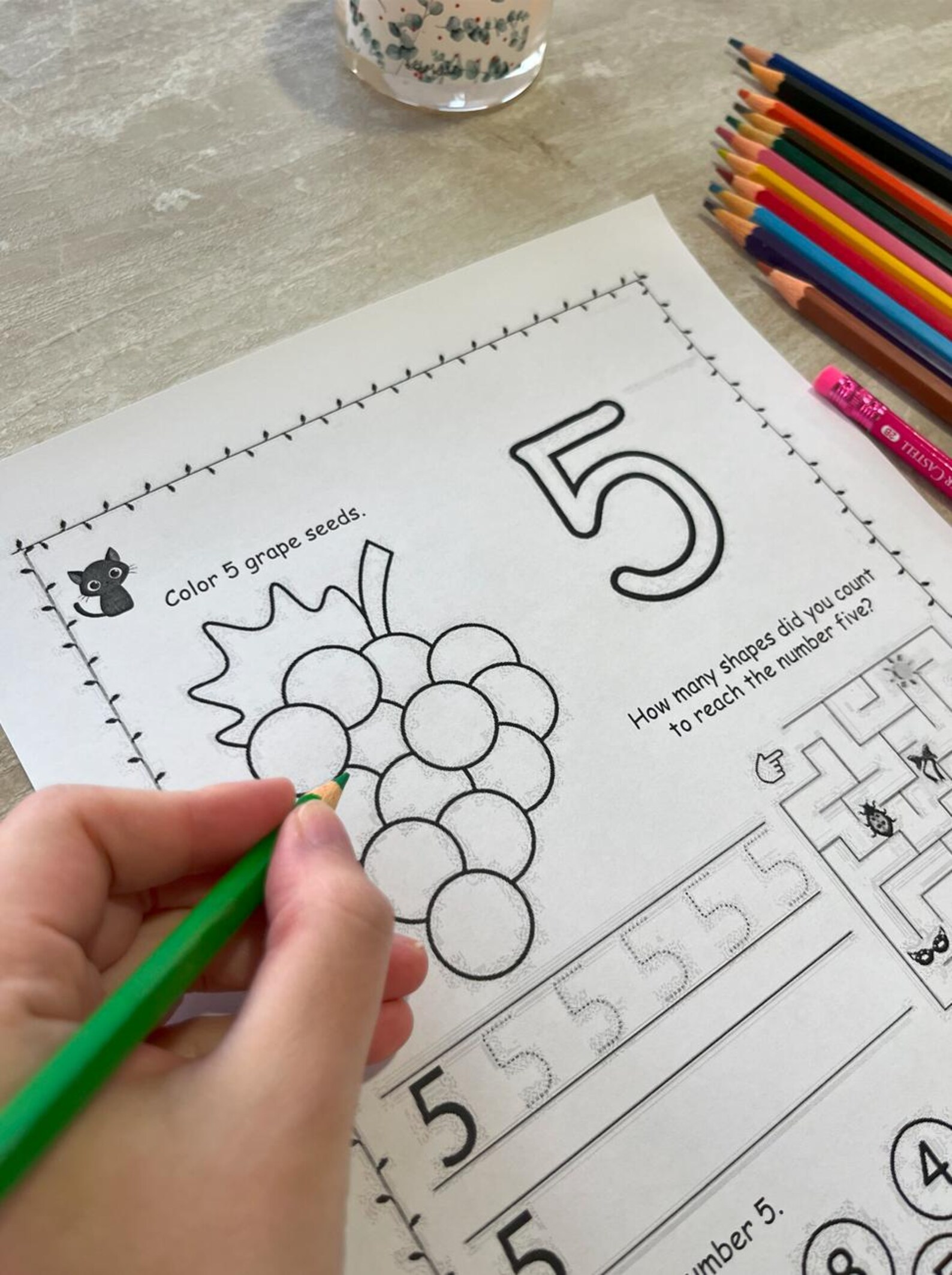 Preschool Number 5 Learning Worksheets | Learn Numbers | Printable ...