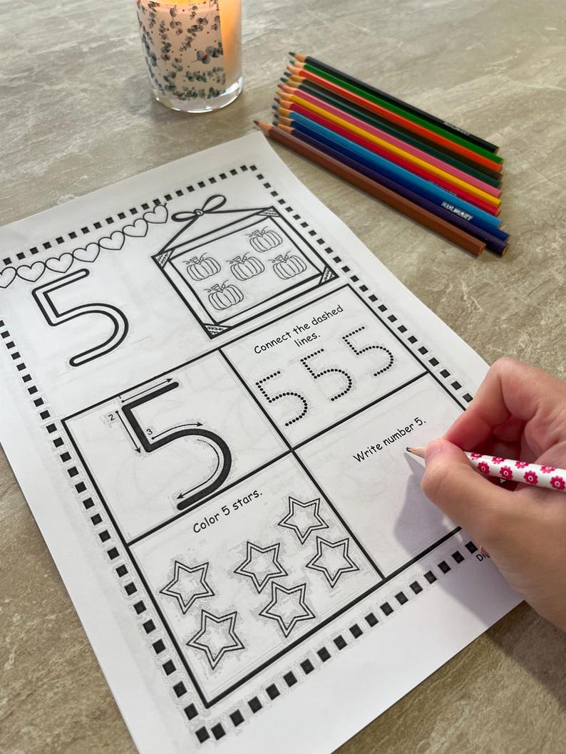 Preschool Number 5 Learning Worksheets | Learn Numbers | Printable ...
