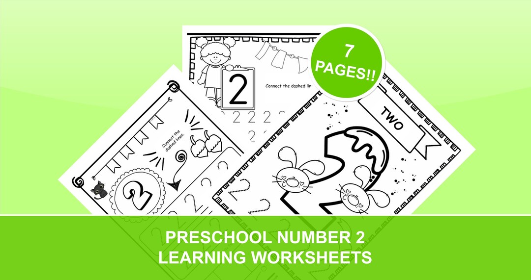 Preschool Number 2 Learning Worksheets | Learn Numbers | Printable ...