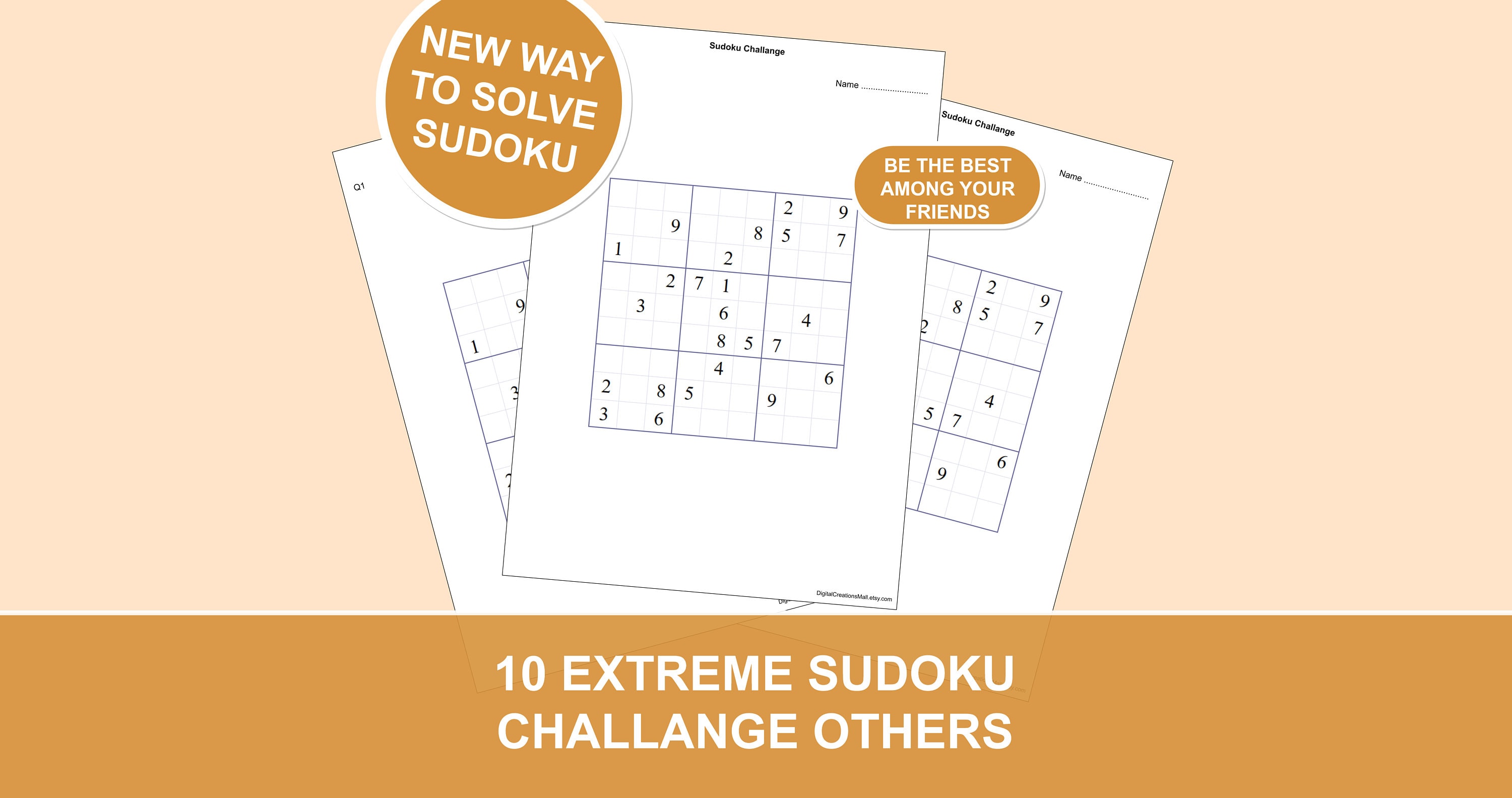 Sudoku PDF Puzzle Challenge, New Way to Solve Sudoku, Printable Sudoku ...