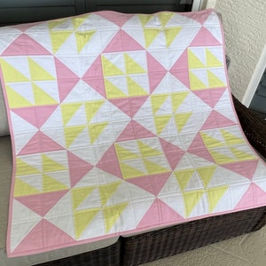 Pink Lemonade Baby Quilt - Etsy