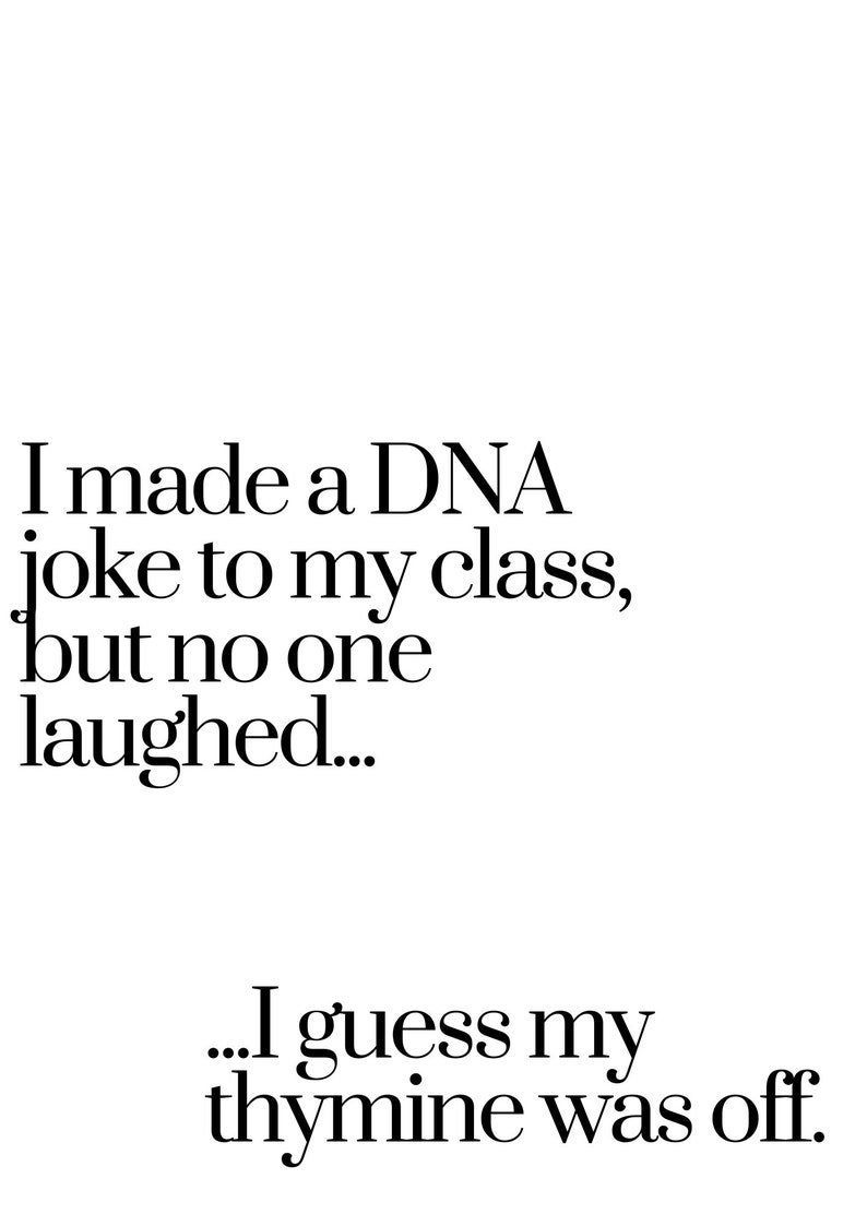 Funny Biology Posters, Biology Jokes Bundle, Set of 3, Science Puns ...